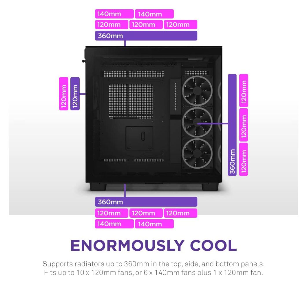 NZXT H9 Elite Black CM-H91EB-01 kasa - inventus