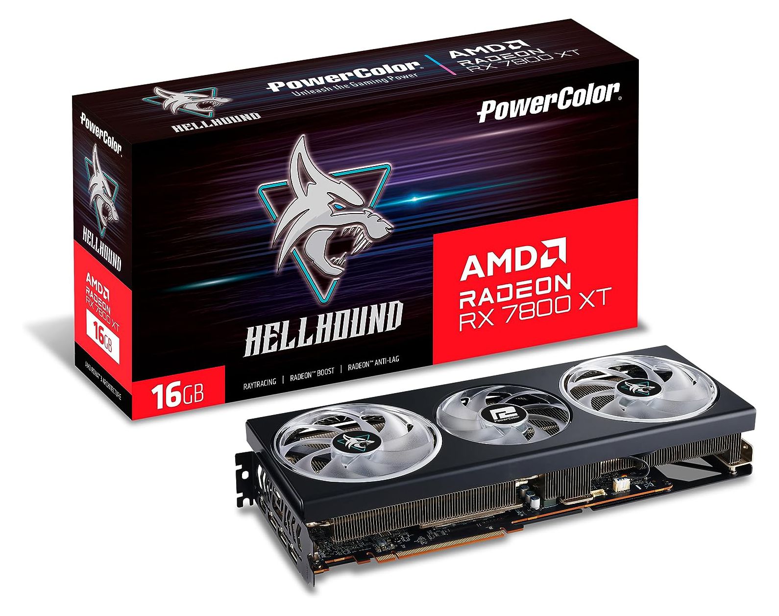POWERCOLOR Hellhound AMD Radeon RX 7800 XT 16GB GDDR6 ekran kartı ...