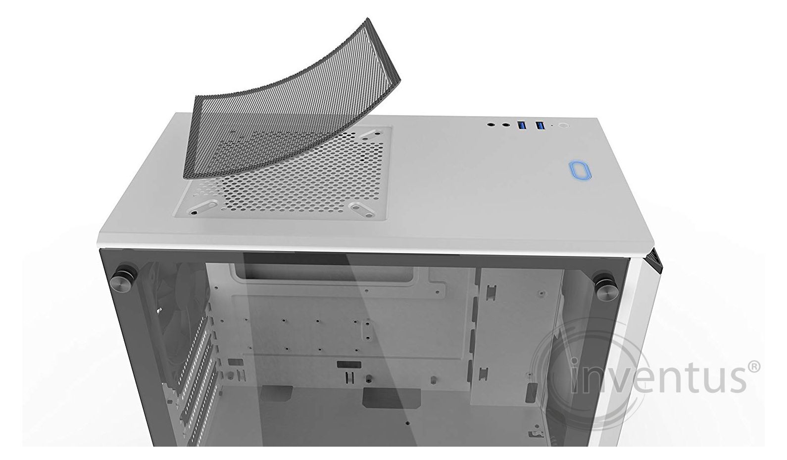 PHANTEKS P300 TEMPERED GLASS WHITE kasa - inventus