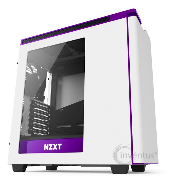 NZXT H440 MATTE WHITE+PURPLE kasa - inventus